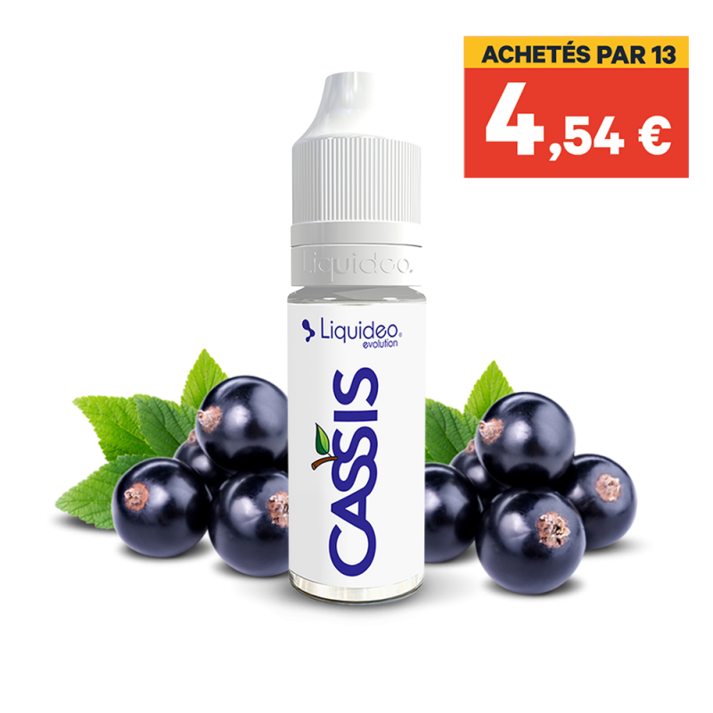 E Liquide Cassis Evolution Fruite 10 ML Liquideo 4 taux de Nicotine